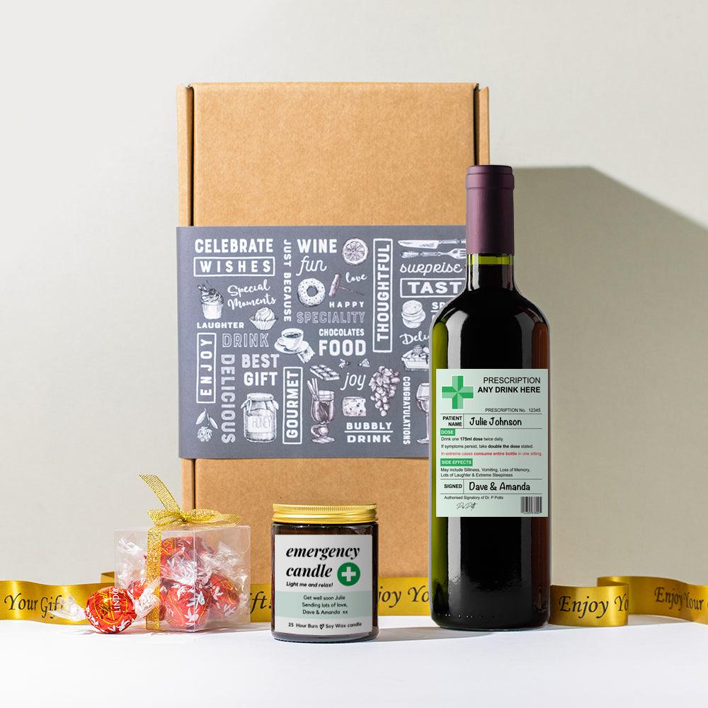 Get Well Gifts - Get Well Soon Prescription Gift Set with Candle ...