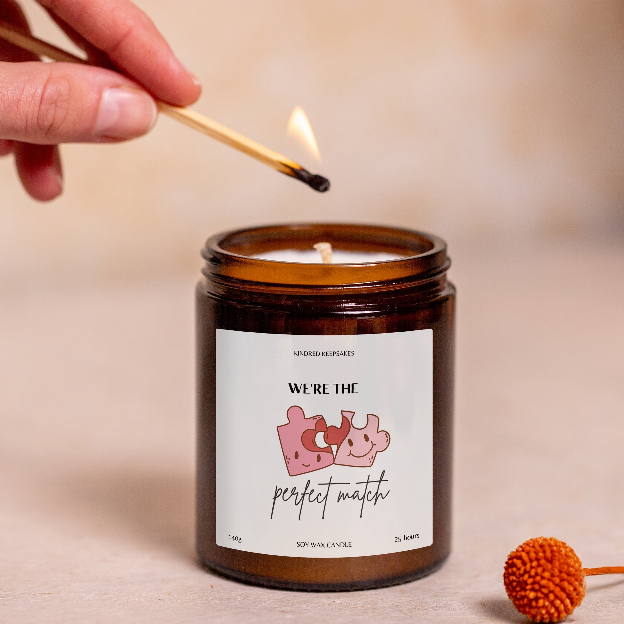 Valentines Day Gift Idea The Perfect Match Candle Gift – Smart Gift Co.